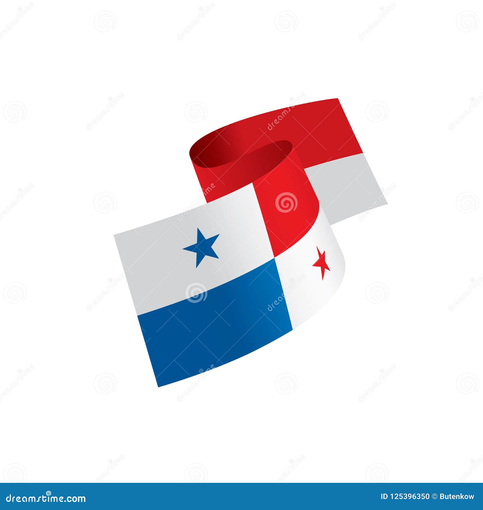 Panama Flag, Vector Illustration Stock Vector - Illustration of country ...