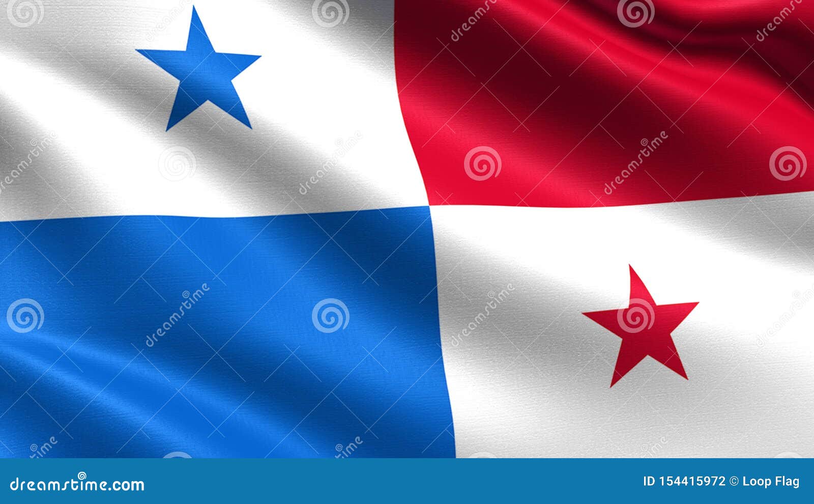 Panama Flag, With Waving Fabric Texture Stock Photography ...