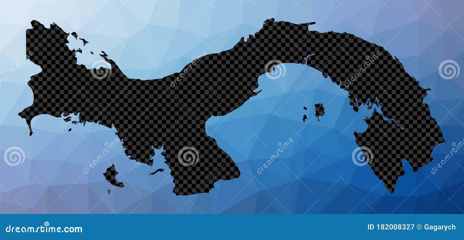 Panama geometric map. stock vector. Illustration of border - 182008327