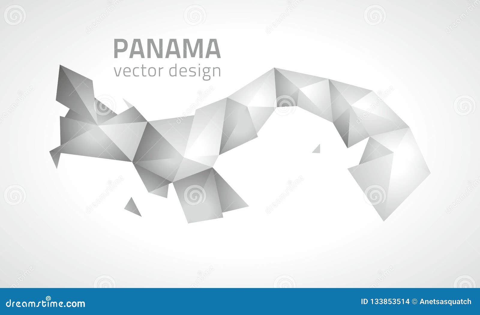 Panama Grey and Silver 3d Mosaic Vector Shadow Triangle Map Stock ...