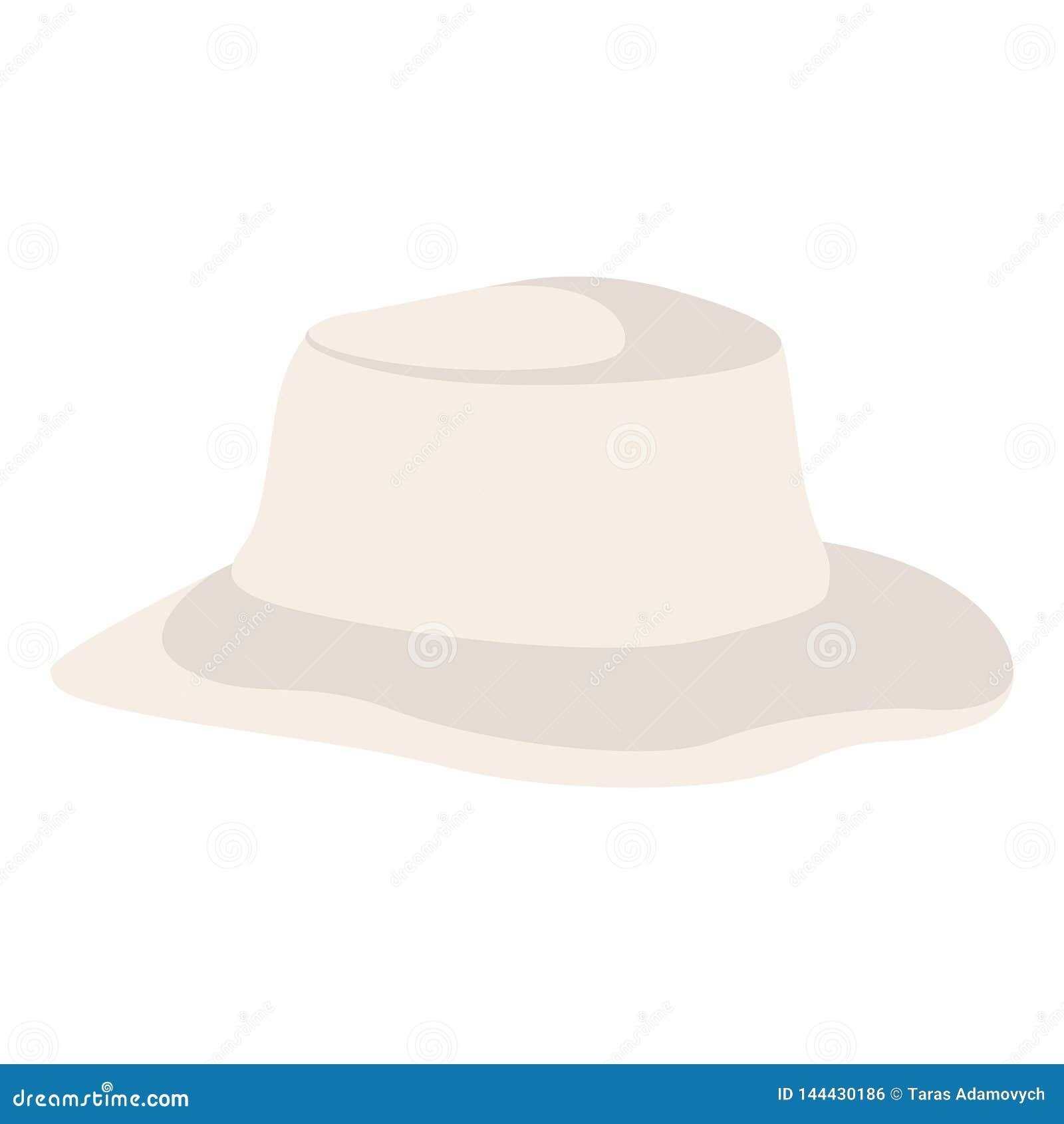 Panama Hat,vector Illustration,flat Style, Profile Stock Vector ...