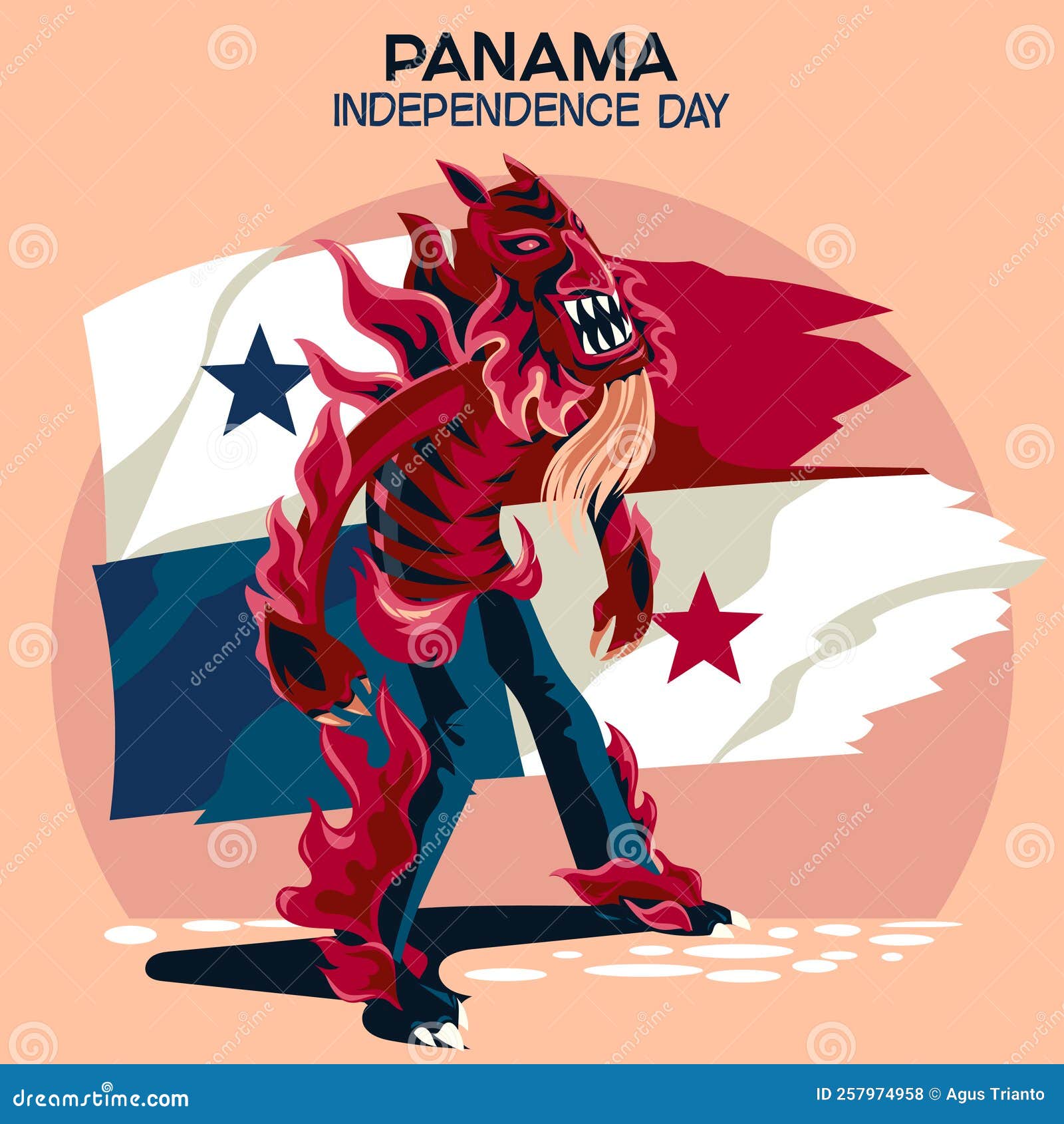 Panama Independence Day Concept Wiyth Colorful Traditional Panama Mask ...