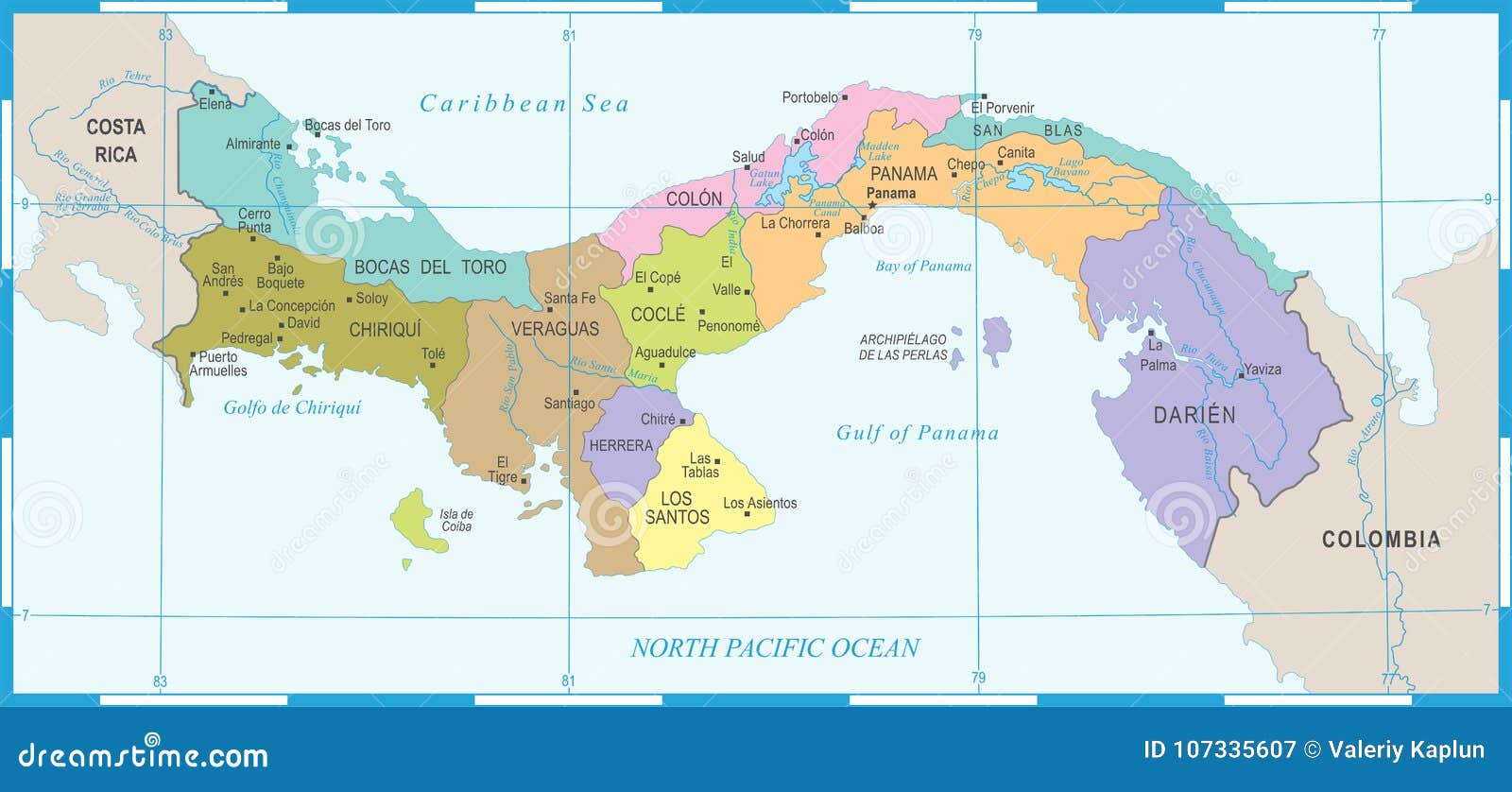 Panama Map - Detailed Vector Illustration Stock Illustration ...