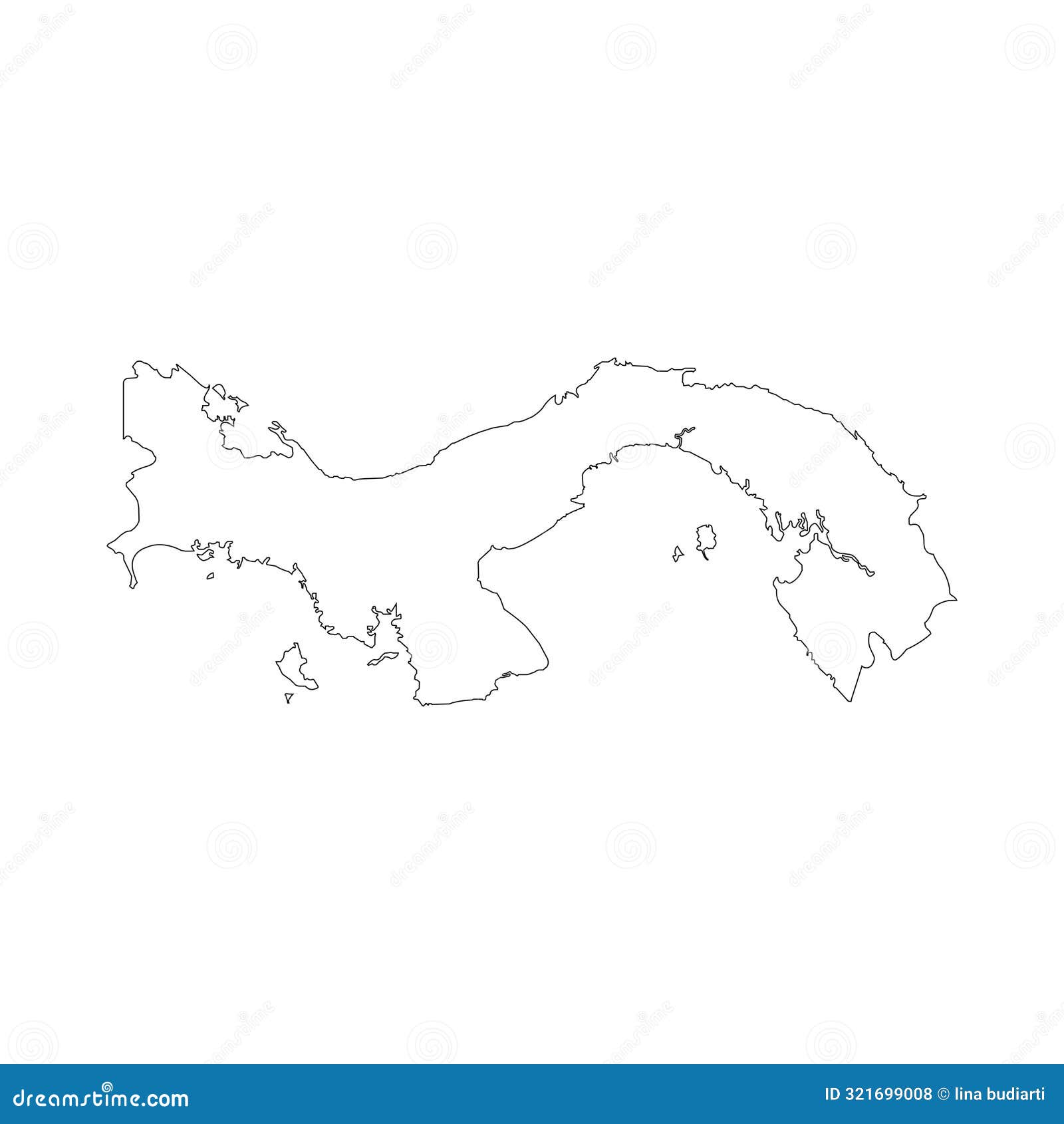 Panama map icon stock vector. Illustration of contour - 321699008