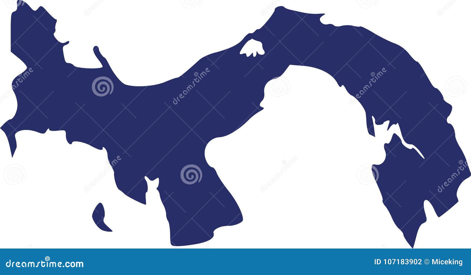 Panama map vector stock vector. Illustration of icon - 107183902