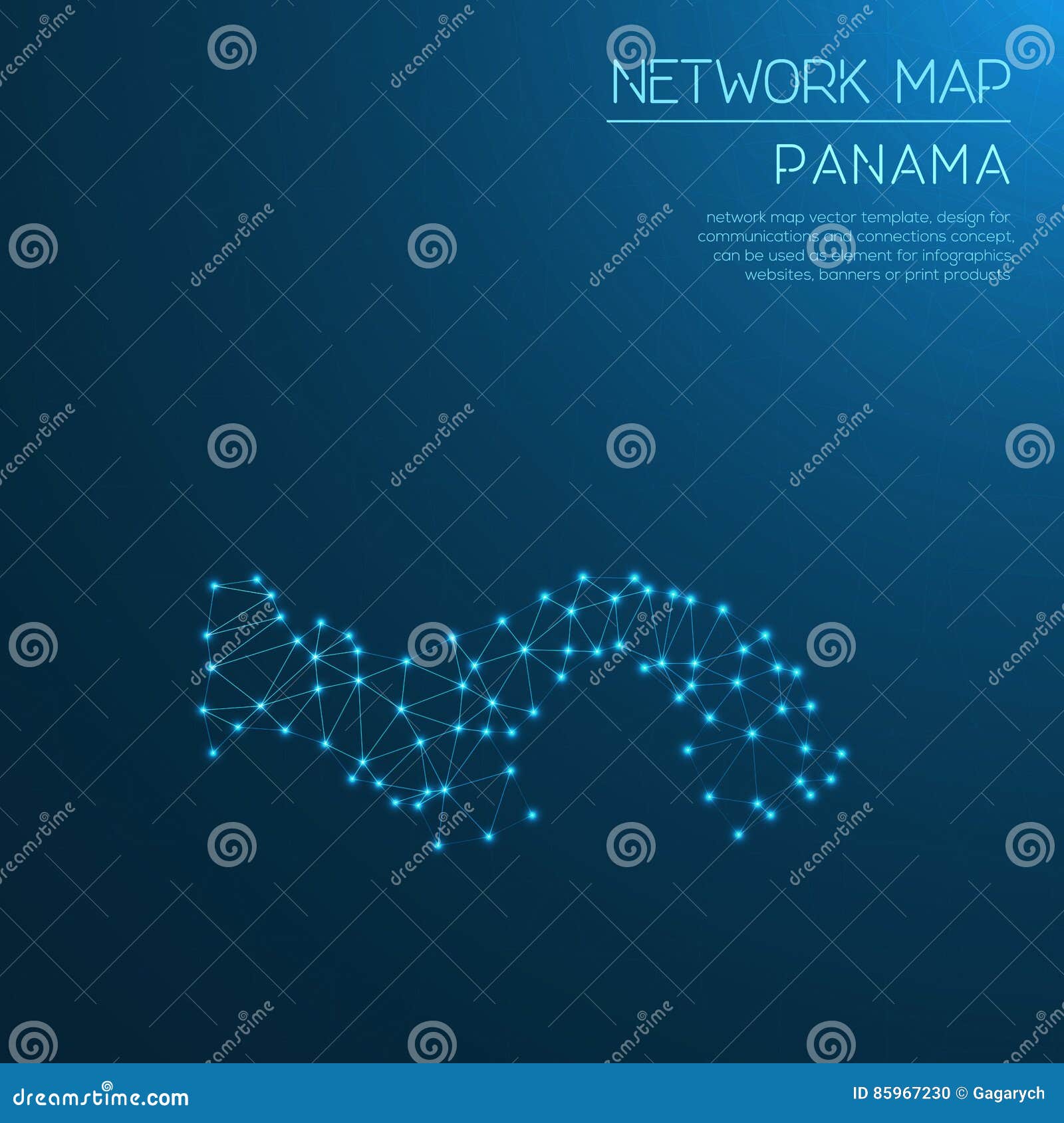 Panama network map. stock vector. Illustration of america - 85967230