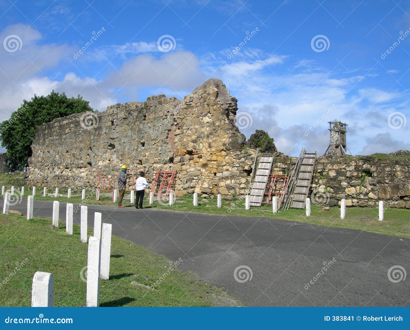 Panama Old City Church Cathedral Stock Image - Image of stone, temple ...