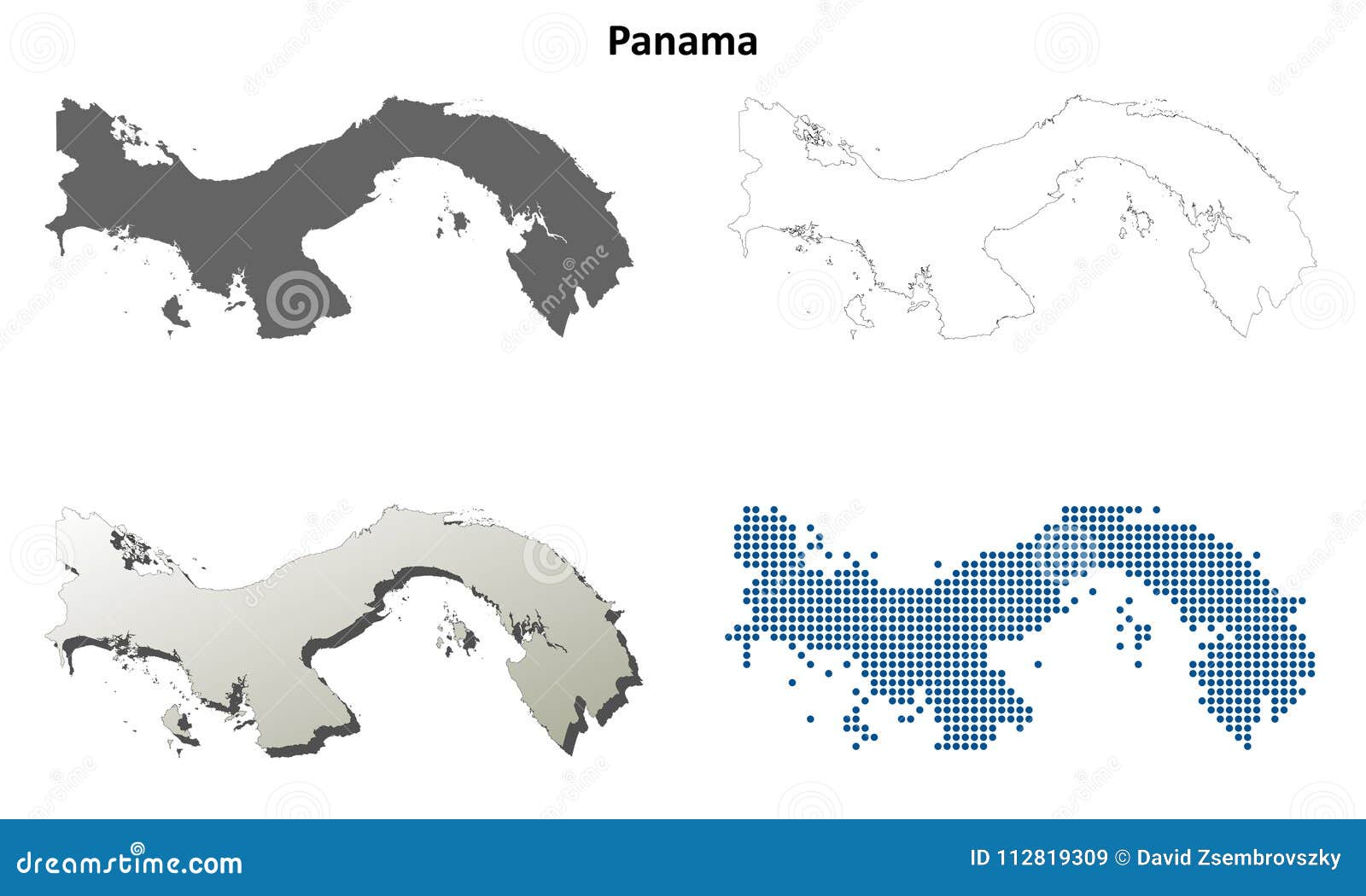 Panama - Outline Map Vector Illustration | CartoonDealer.com #131991776