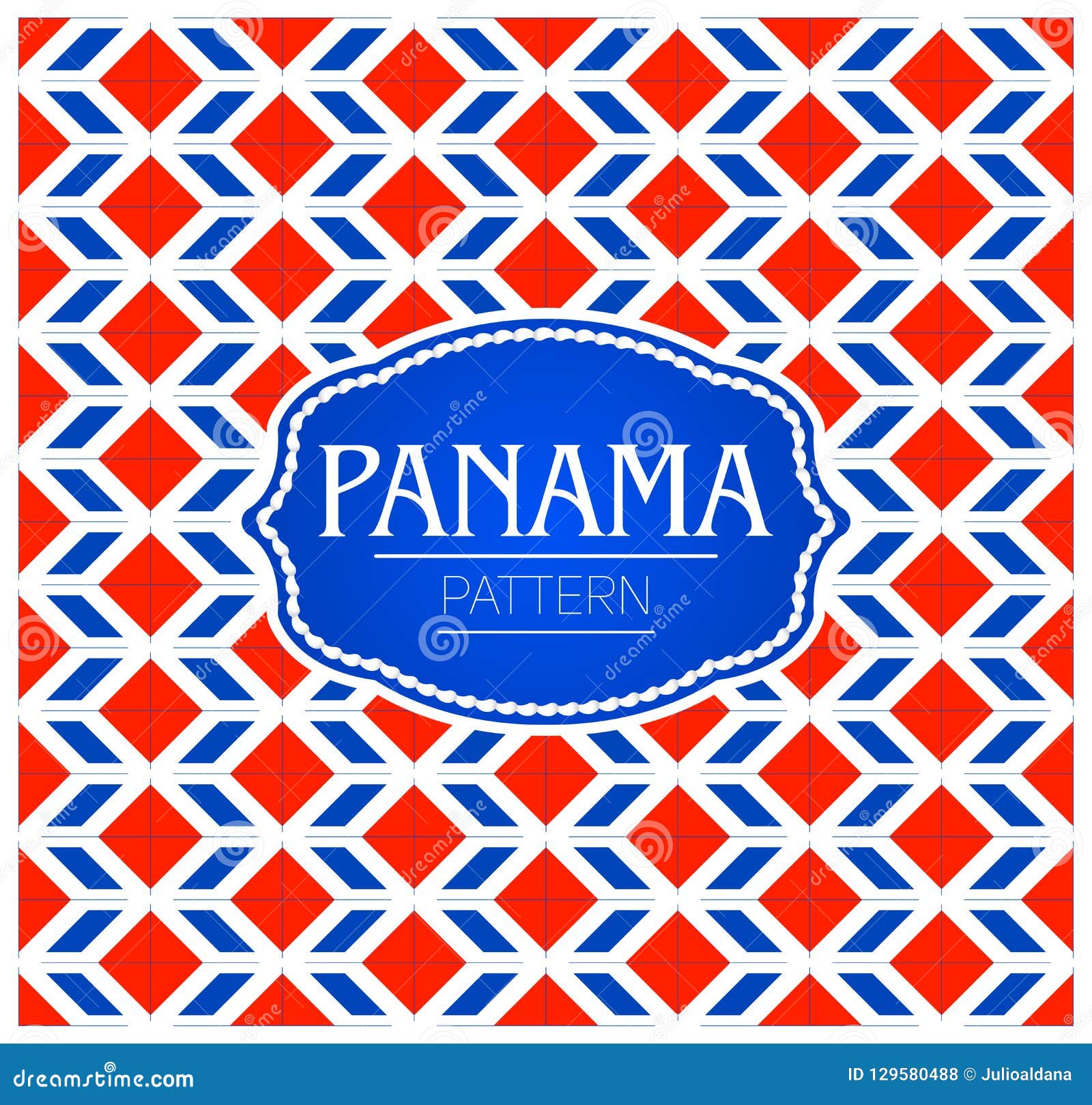 Panama Pattern, Background Texture and Emblem with the Colors of the ...