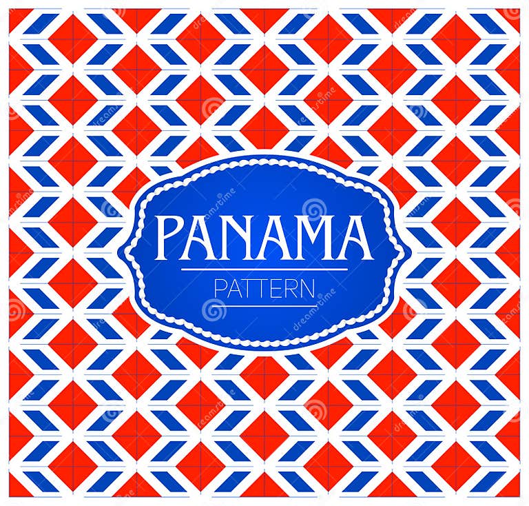 Panama Pattern, Background Texture and Emblem with the Colors of the ...