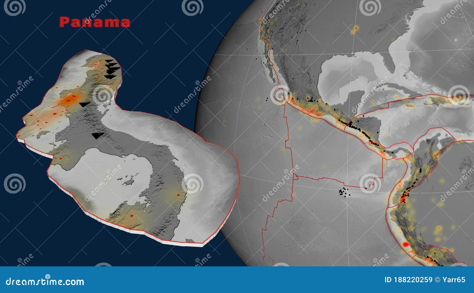 Panama Plate Described and Presented - Grayscale Stock Illustration ...