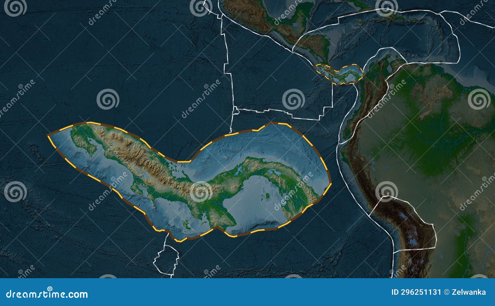 Panama Plate Extracted. Fahey. Physical Stock Illustration ...