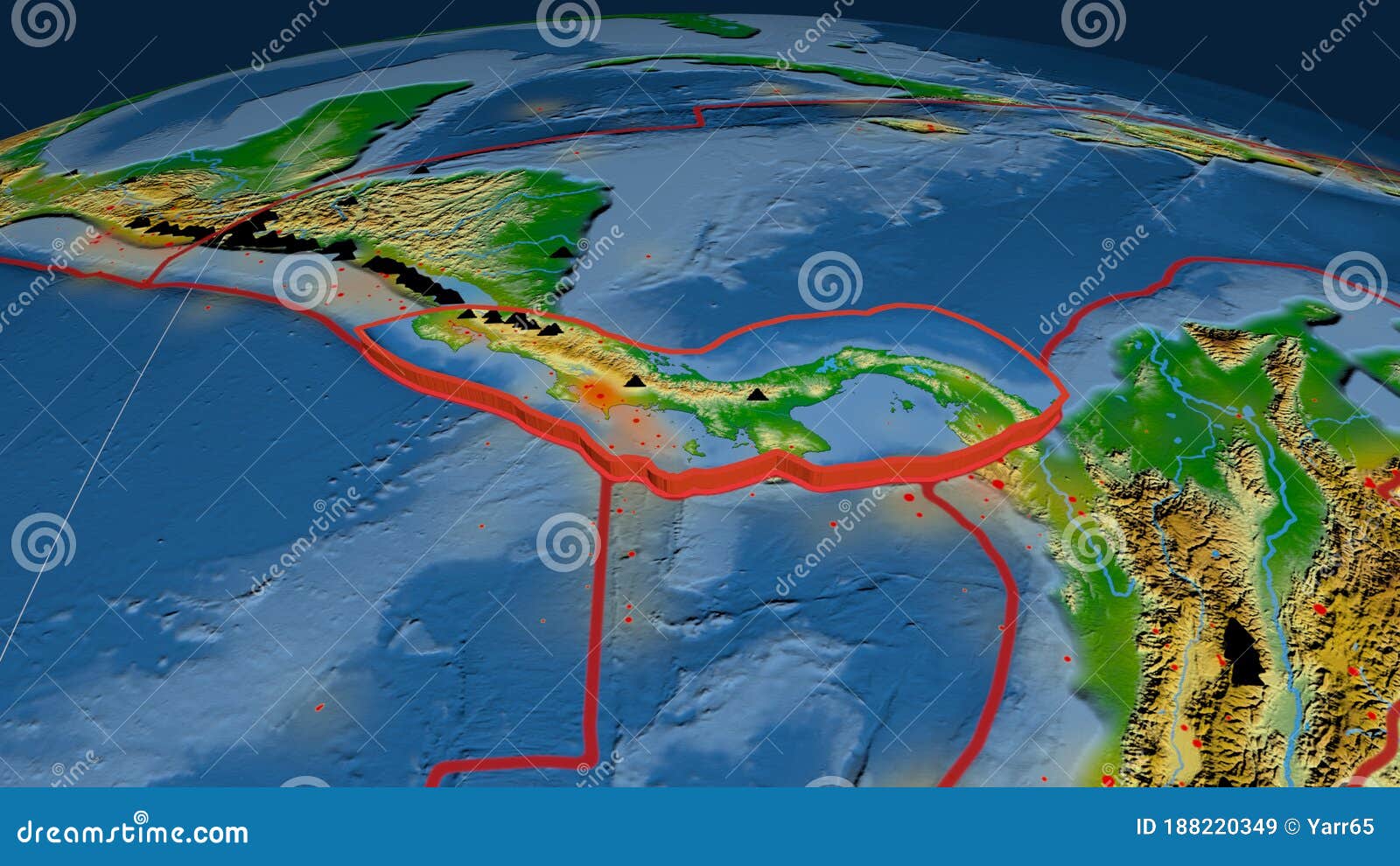 Panama Plate Extruded - Physical Stock Illustration - Illustration of ...