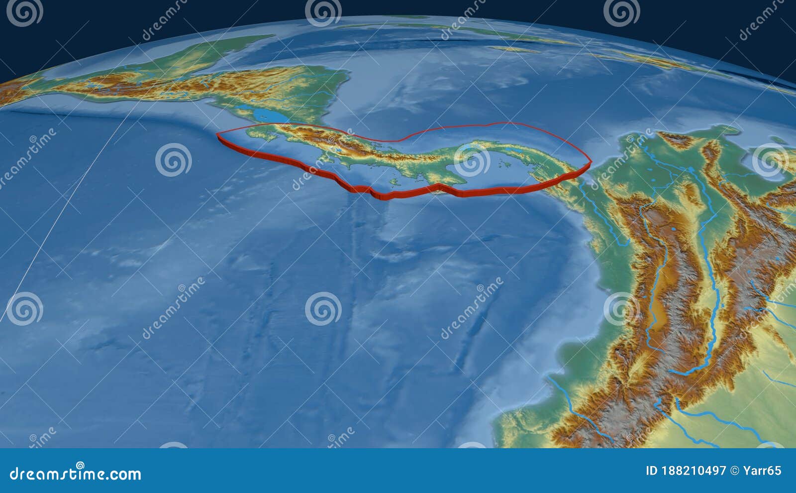 Panama Plate Extruded - Relief Stock Illustration - Illustration of ...