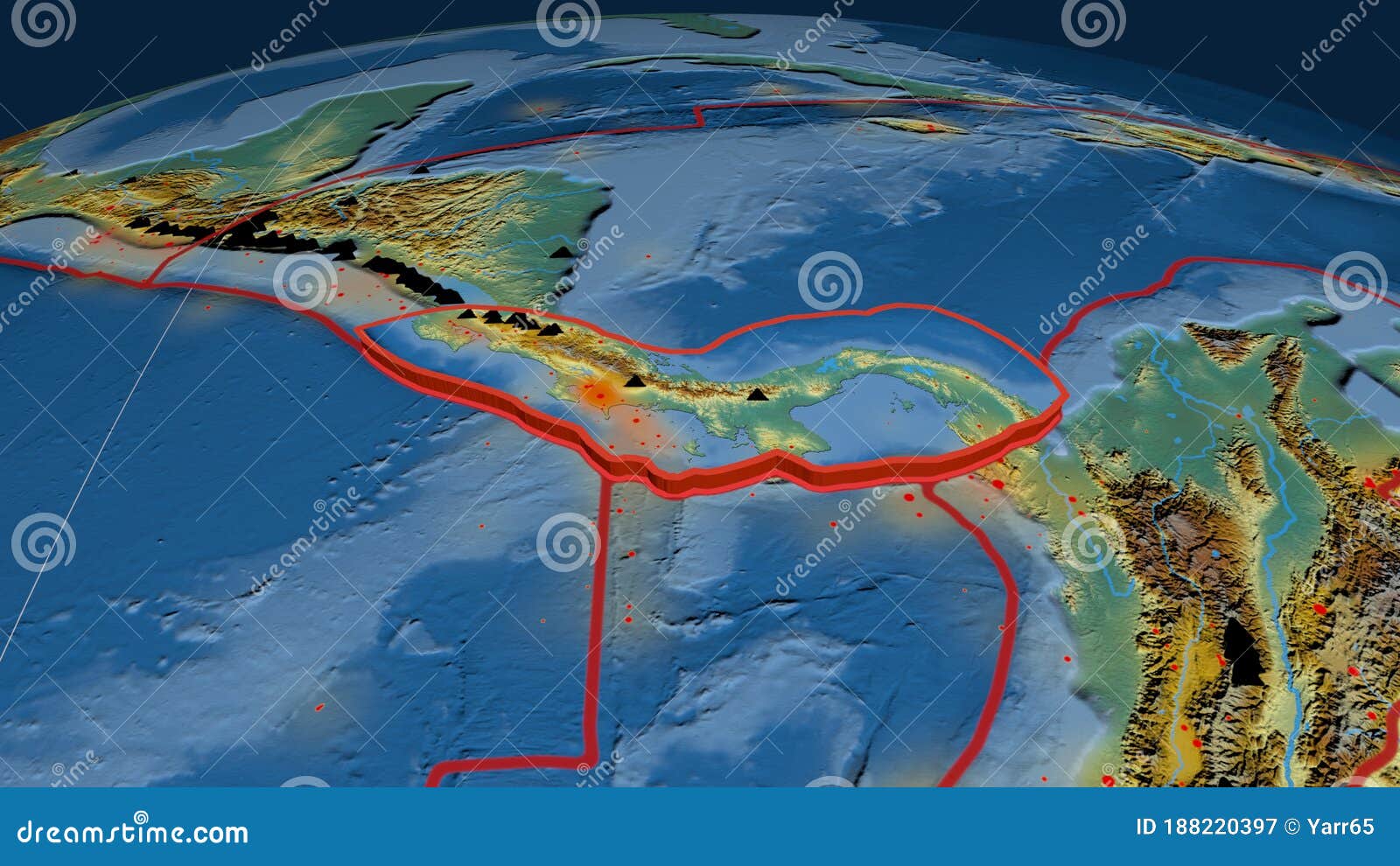 Panama Plate Extruded - Relief Stock Illustration - Illustration of ...