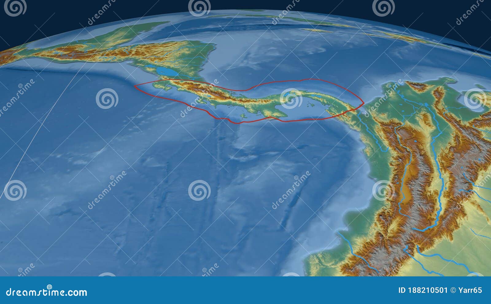 Panama Plate Outlined - Relief Stock Illustration - Illustration of ...