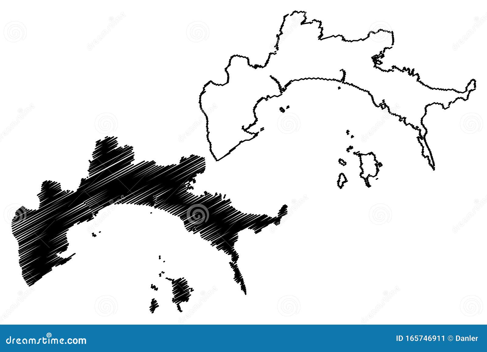 Panama Province Republic Of Panama, Provinces Of Panama Map Vector ...