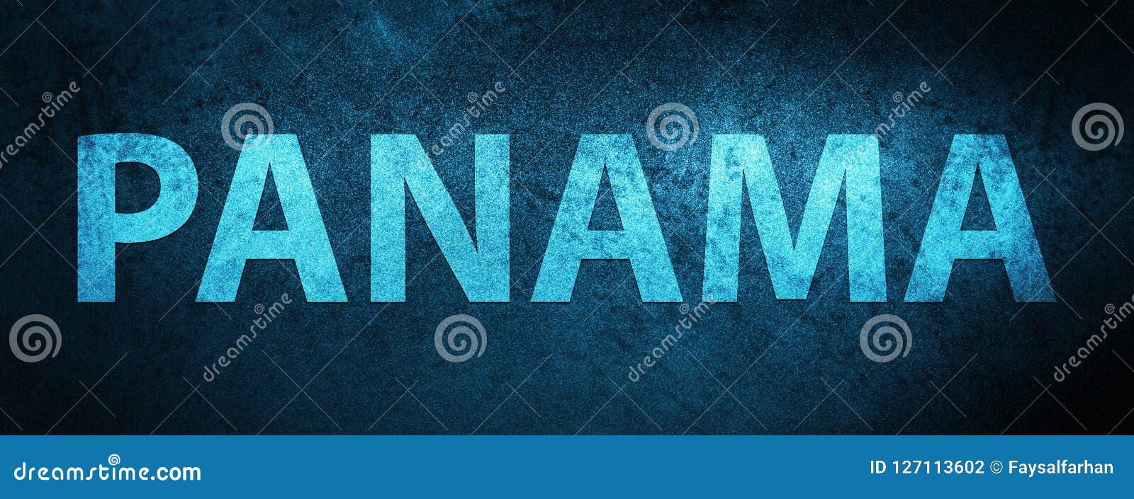 Panama - Blue Map With Neighboring Countries And Names Royalty-Free ...