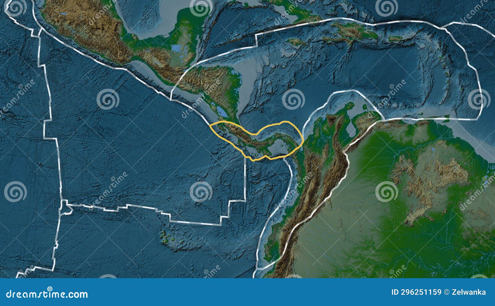 Panama Plate Outlined. Fahey. Physical Stock Illustration ...