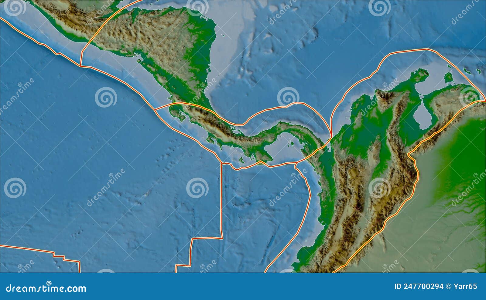 Panama Tectonic Plate. Physical. Borders First. Van Der Grinten ...