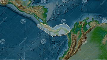 Panama Tectonic Plate. Physical Map Stock Illustration - Illustration ...
