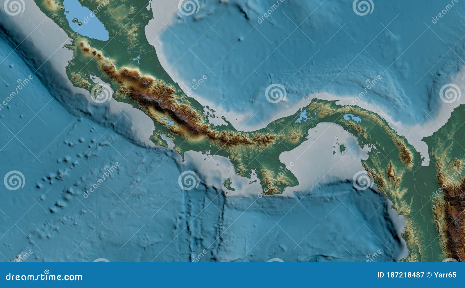 Panama Tectonic Plate - Raster. Relief Stock Illustration ...