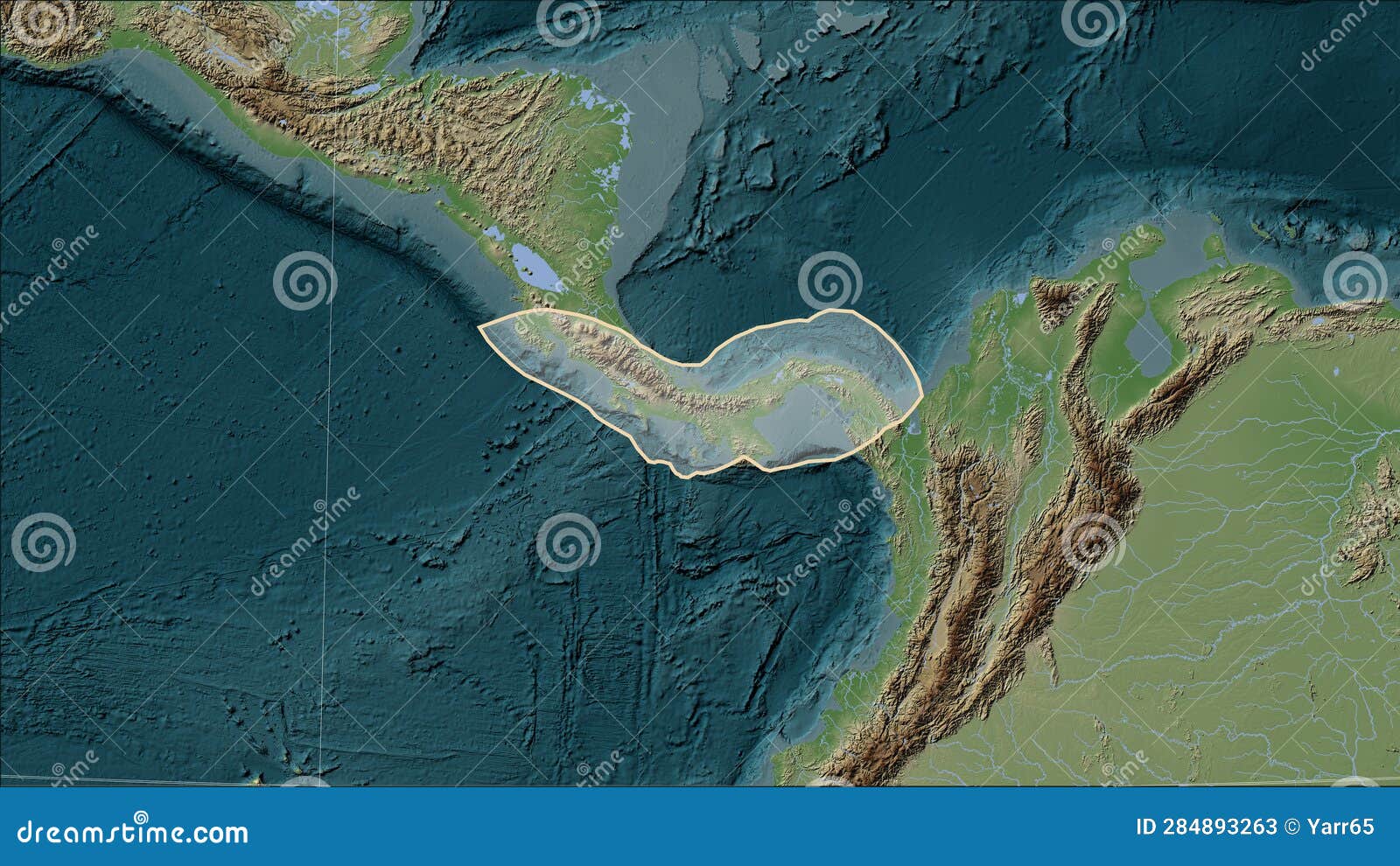 Panama Tectonic Plate. Wiki Map Stock Illustration - Illustration of ...