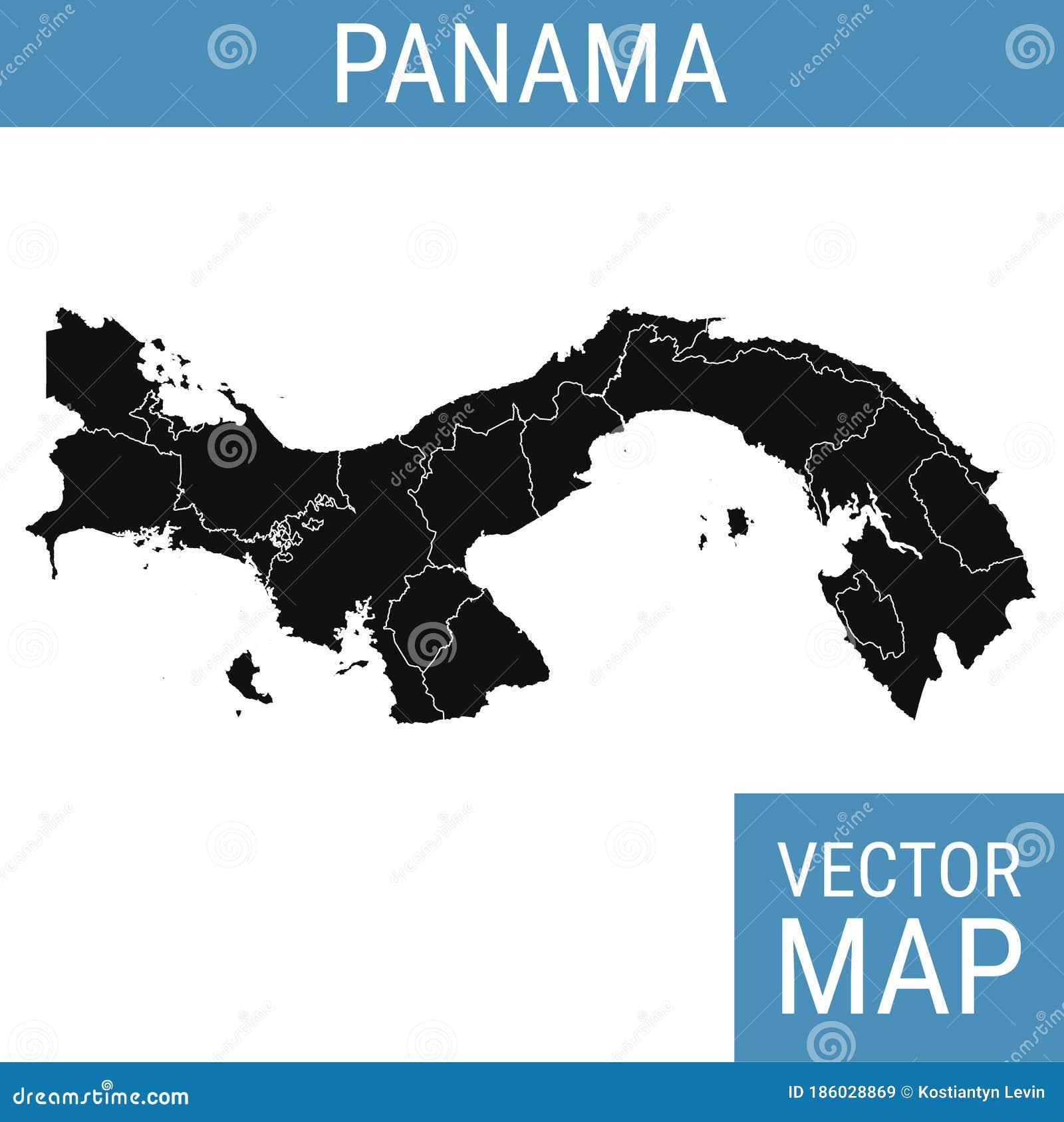 Panama Vector Map with Title Stock Vector - Illustration of chart ...
