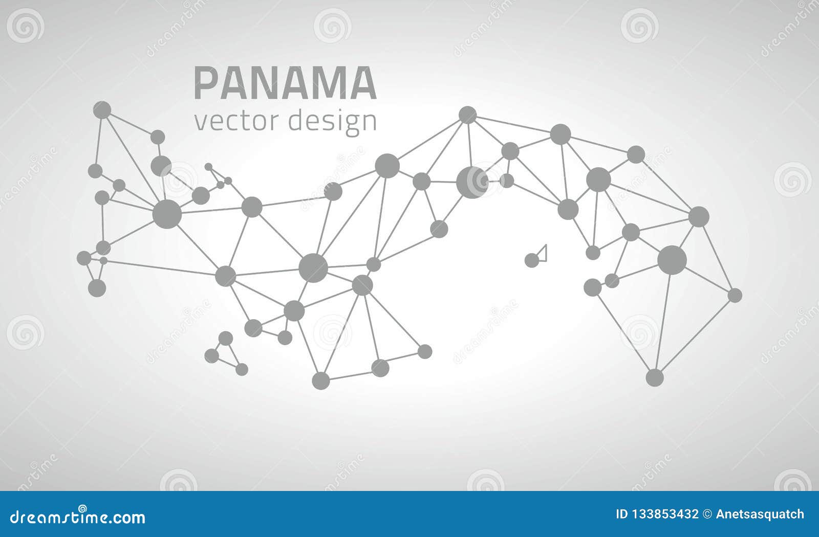 Panama Vector Outline Grey Map Stock Vector - Illustration of panama ...