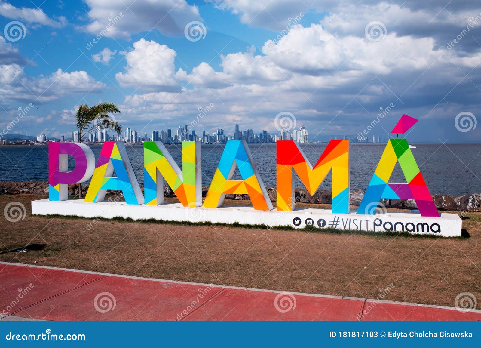 Panama View with PANAMA Logo . Editorial Stock Photo - Image of logo ...