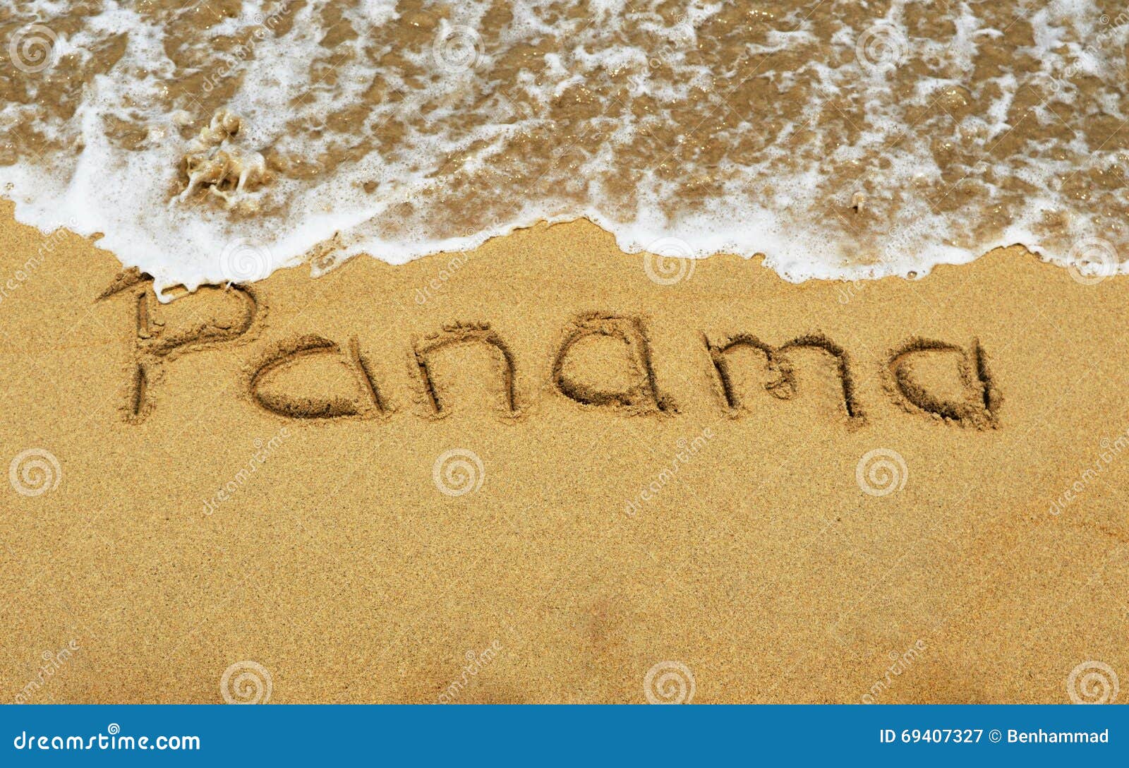 Panama stock image. Image of beach, sand, word, vacation - 69407327