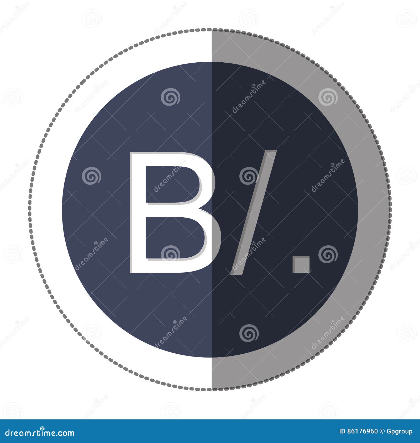 Panamanian Balboa Currency Symbol Icon Stock Illustration ...