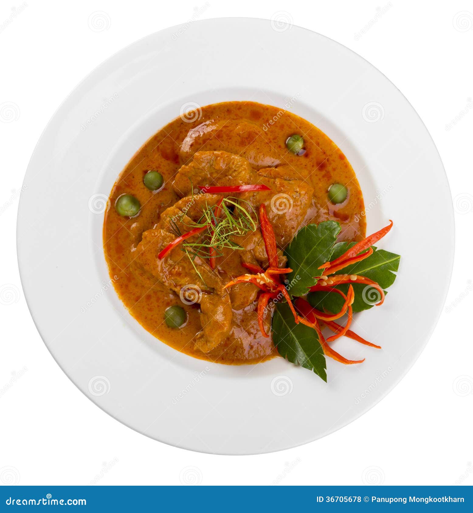 Panang curry dish stock photo. Image of thai, thaifood - 36705678