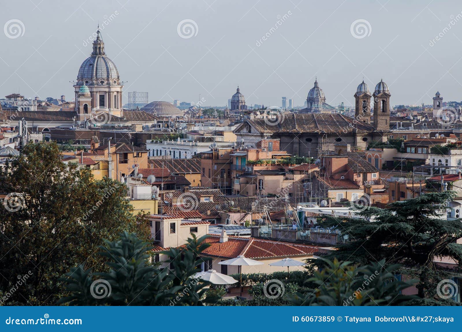Panarama of Rome stock image. Image of view, panarama - 60673859