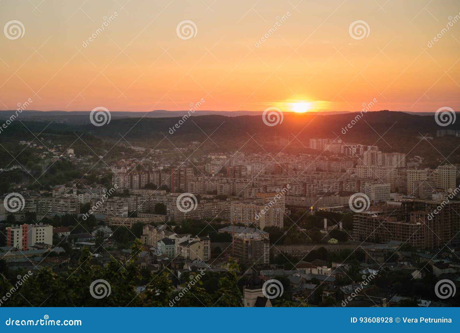 Panaramic view on the city stock photo. Image of city - 93608928