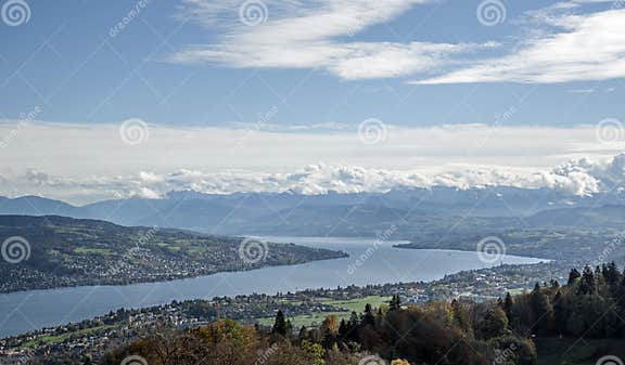 Panaromic Views from Uetliberg in Zurich, Switzerland Stock Image ... Panaromic Views from Uetliberg in Zurich, Switzerland Stock Image ...