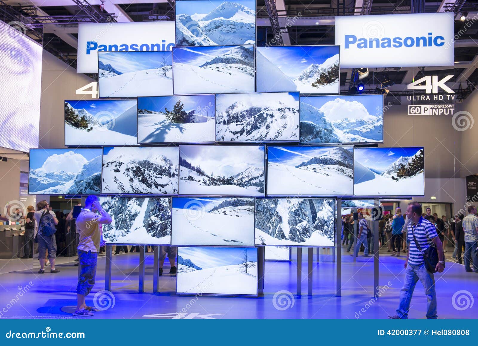 Panasonic 4 K ultra HD TV editorial photography. Image of equipment ...