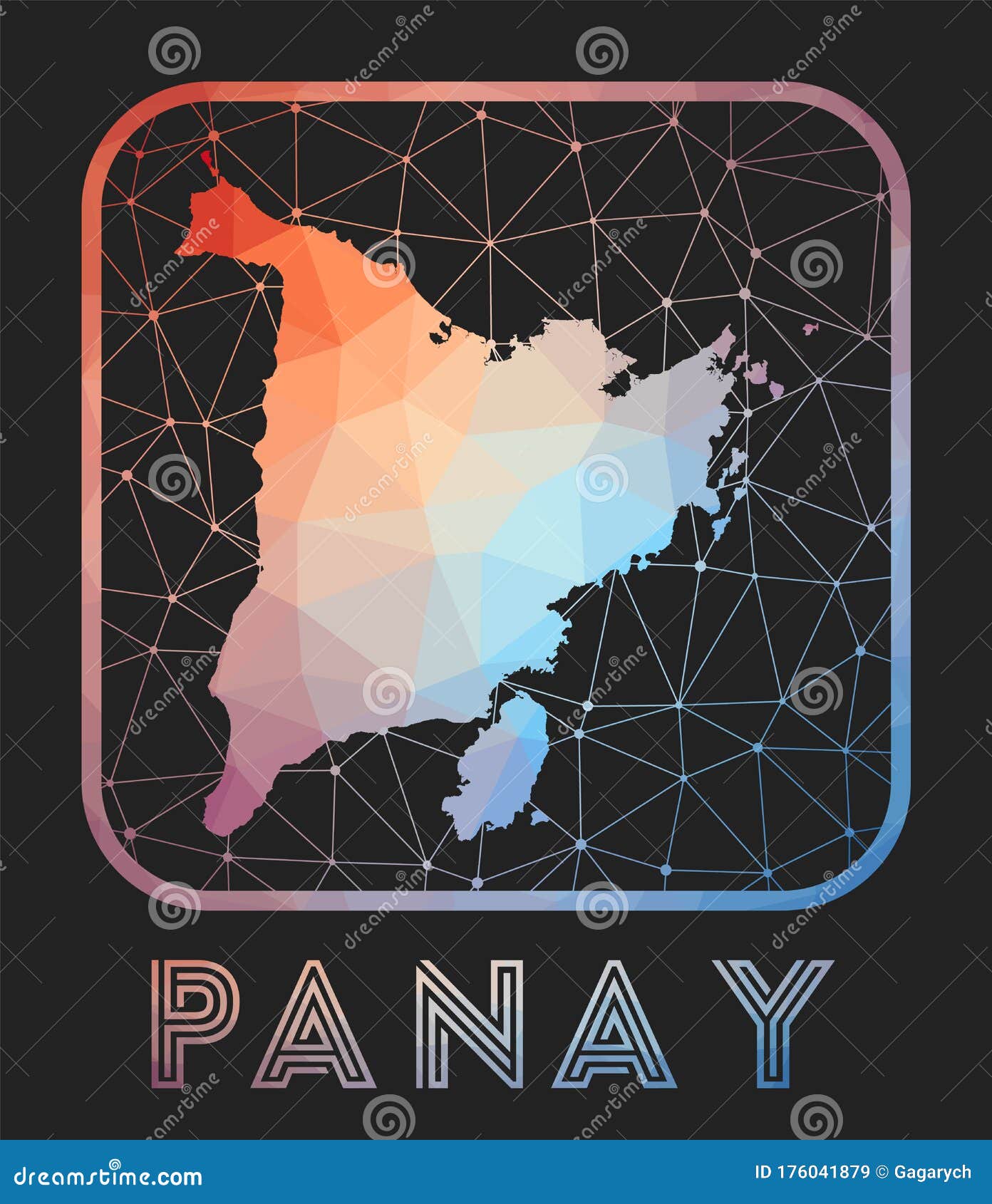 Panay map design. stock vector. Illustration of icon - 176041879