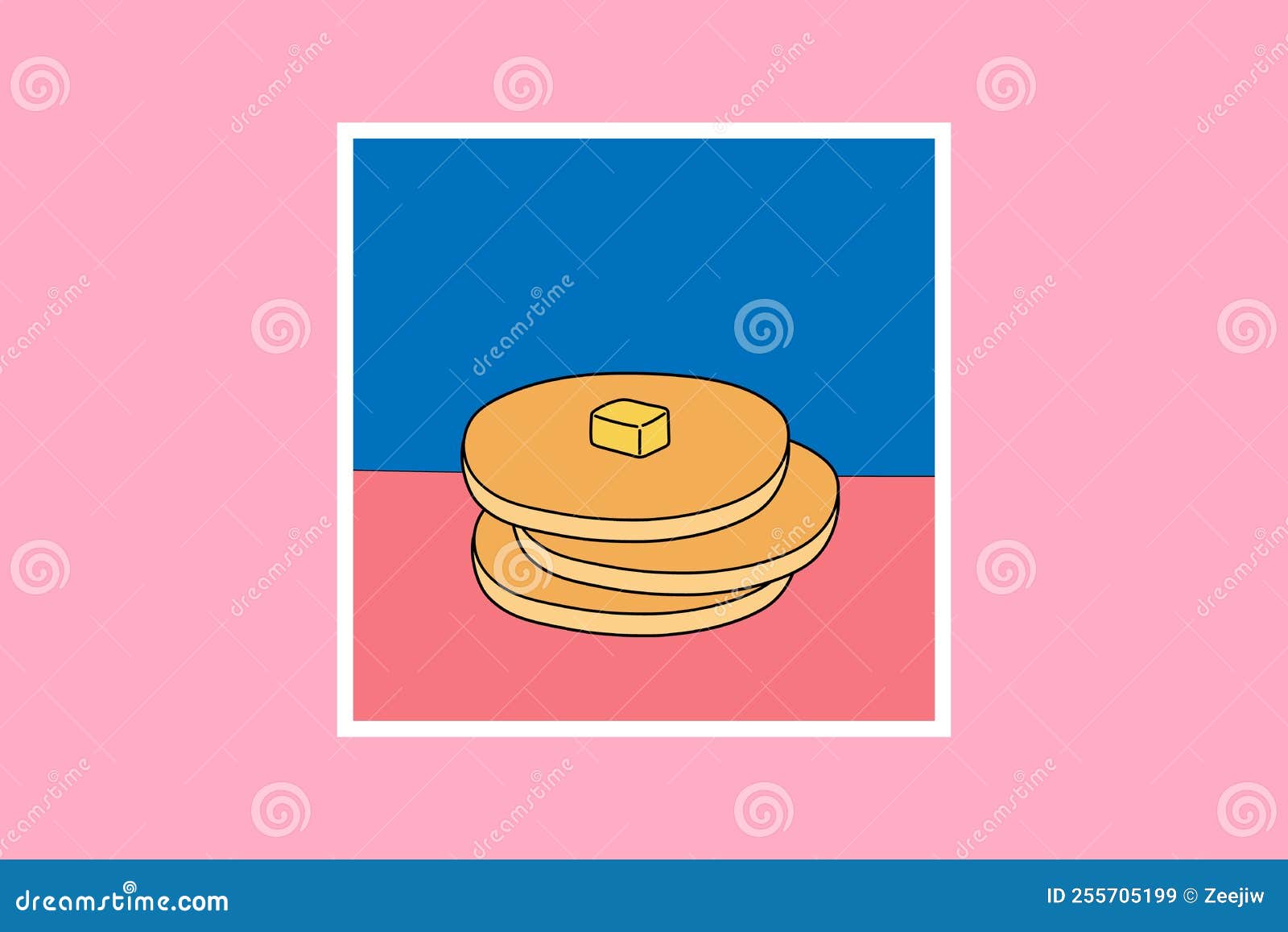 Pancake Abstract Background. Card Design Stock Vector - Illustration of ...