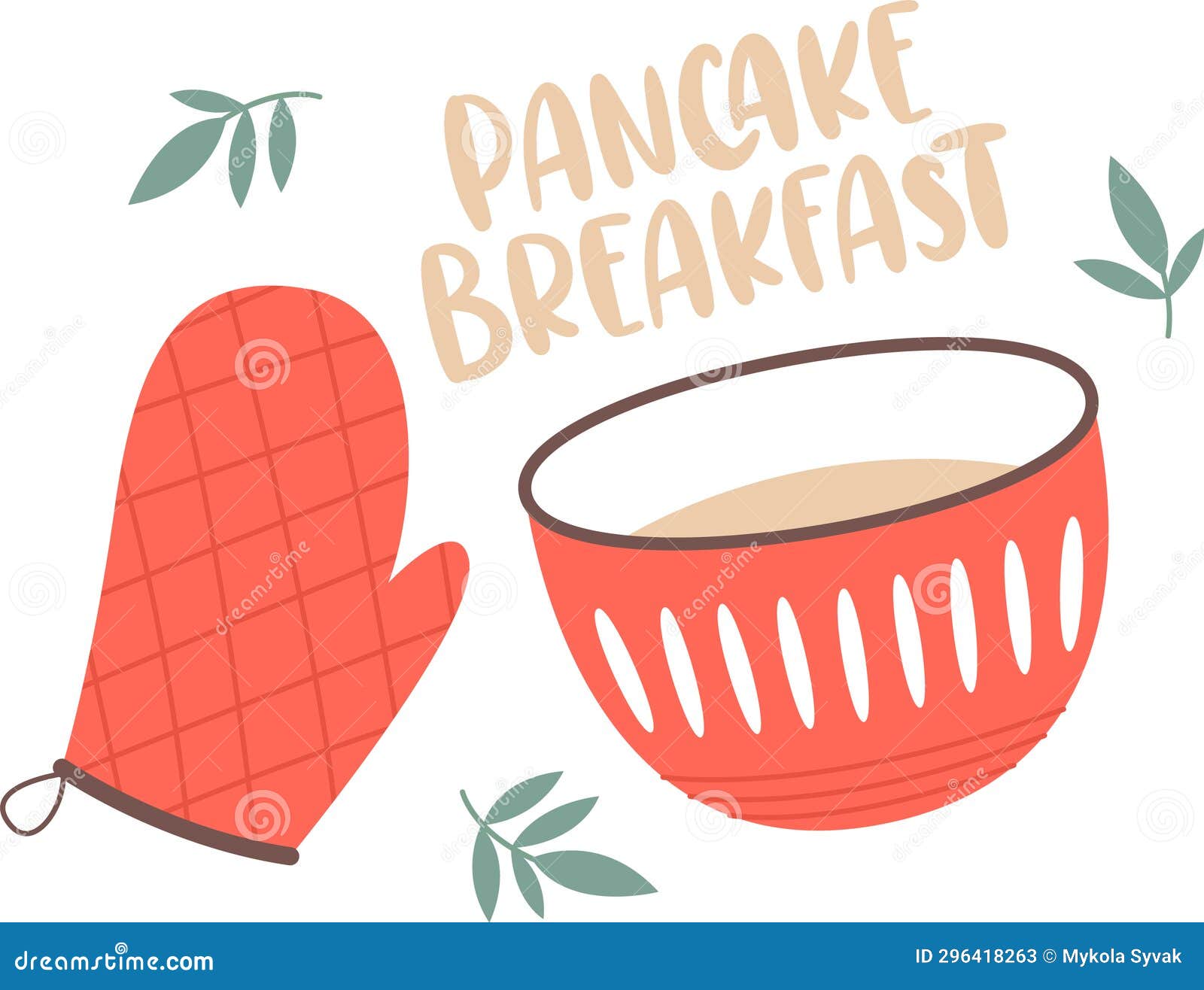 Pancake Breakfast Lettering Sticker Stock Vector - Illustration of text ...