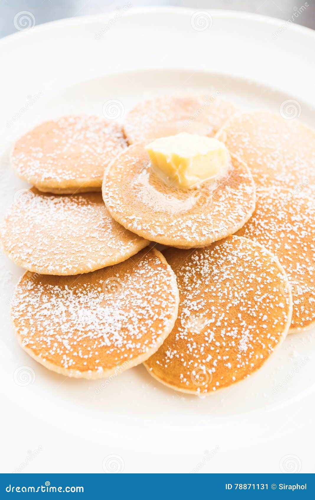Pancake with butter on top stock image. Image of homemade - 78871131