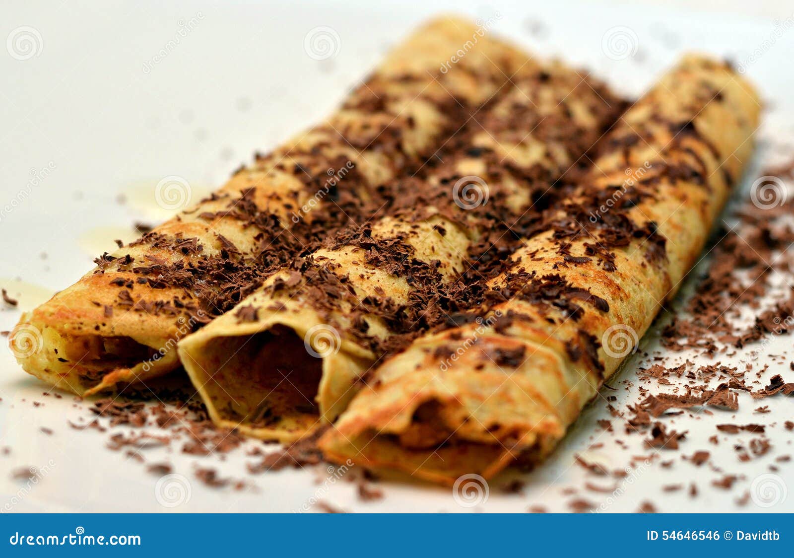 Pancake with chocolate stock photo. Image of gourmet - 54646546