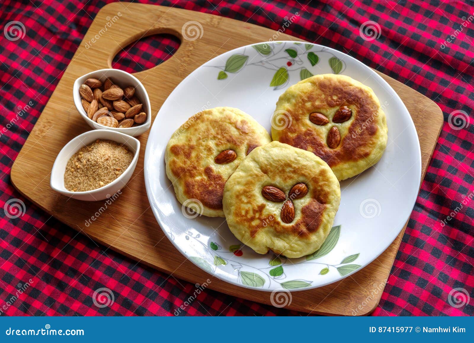 Pancake Coreano Ed Alimento Popolare Della Via Della Corea Immagine ...