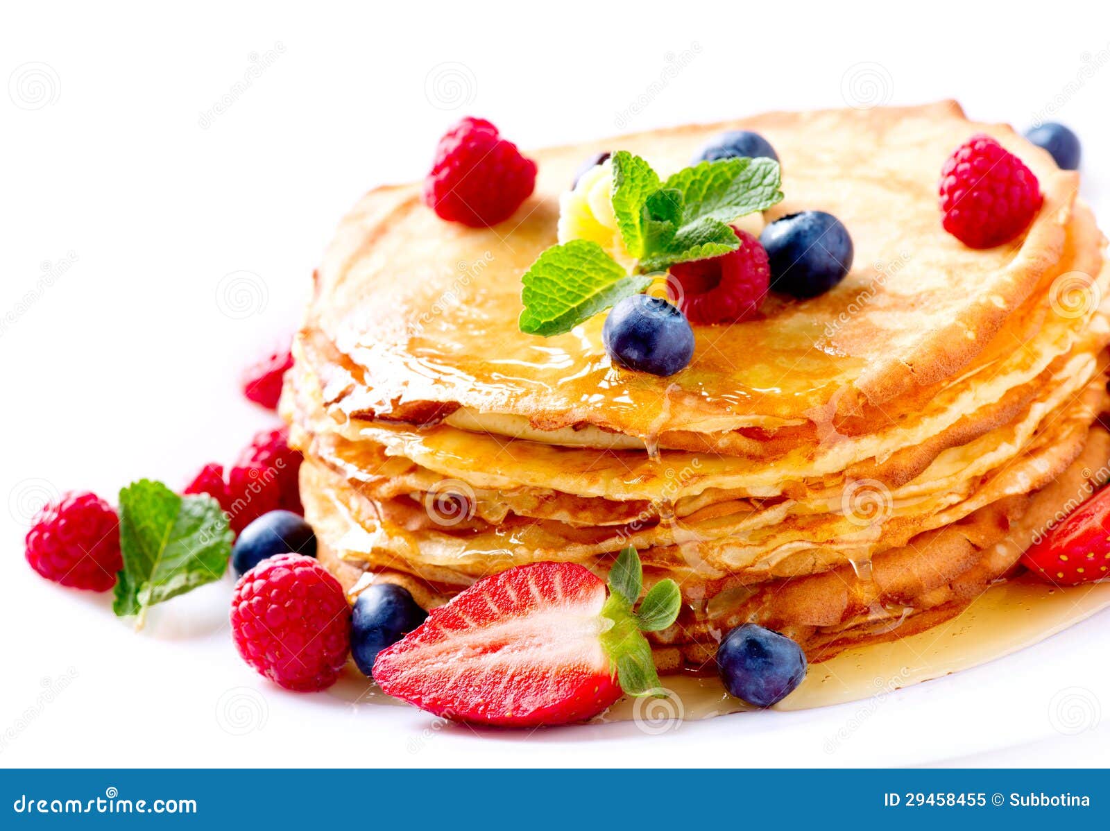 Pancake. Crepes with Berries Stock Image - Image of baked, breakfast ...
