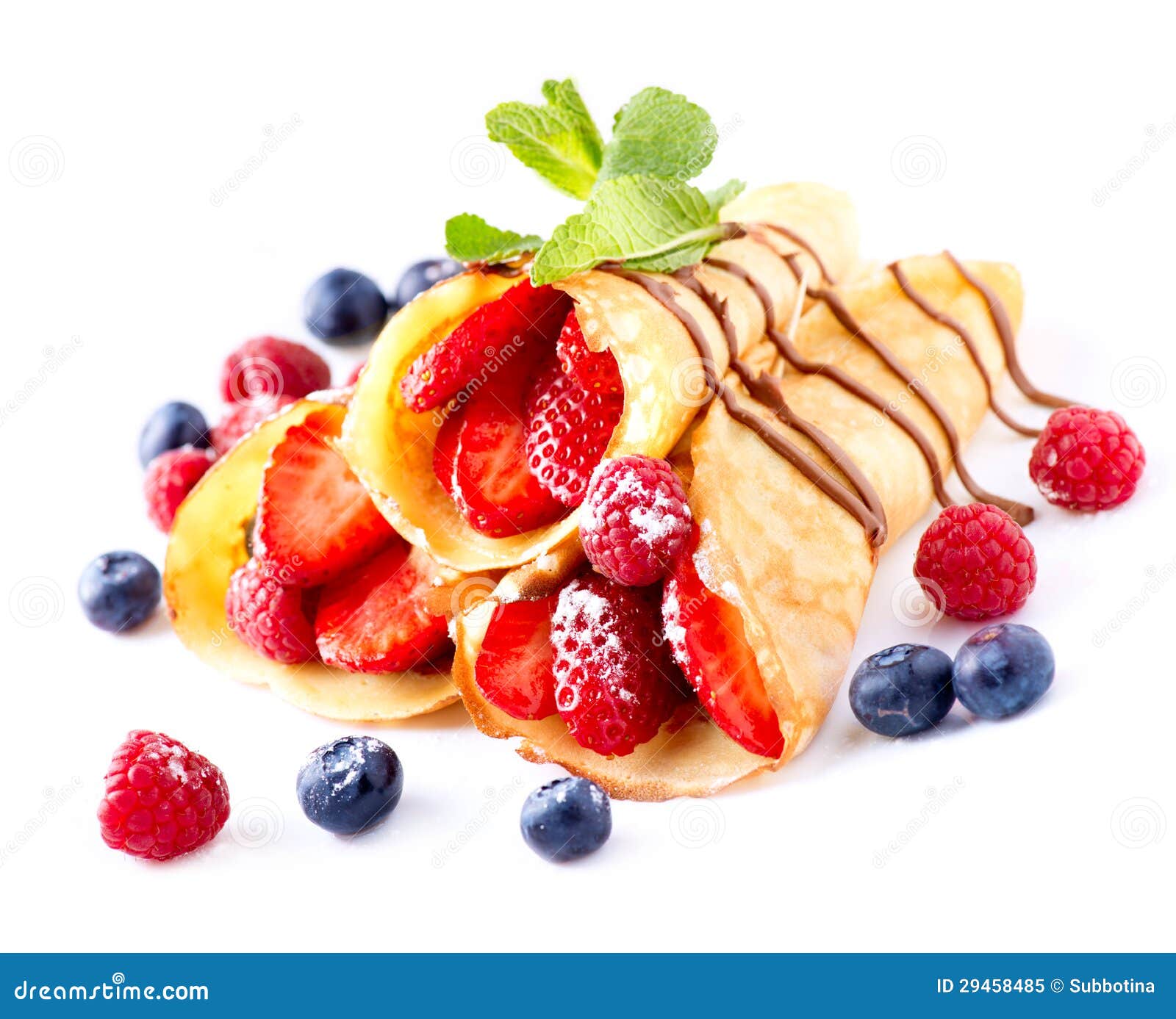 Pancake. Crepes with Berries Stock Image - Image of baked, dinner: 29458485