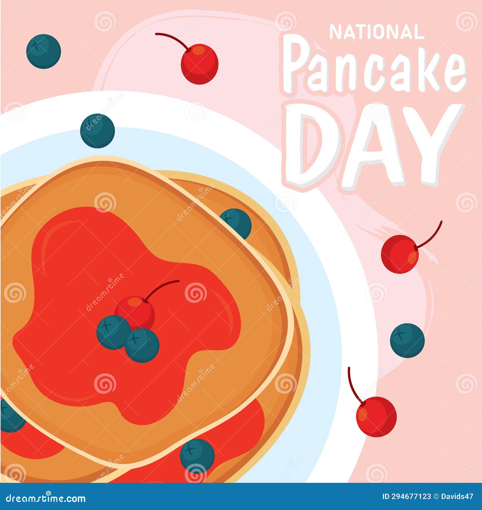 Pancake Day Poster Traditional Food Vector Stock Vector - Illustration ...