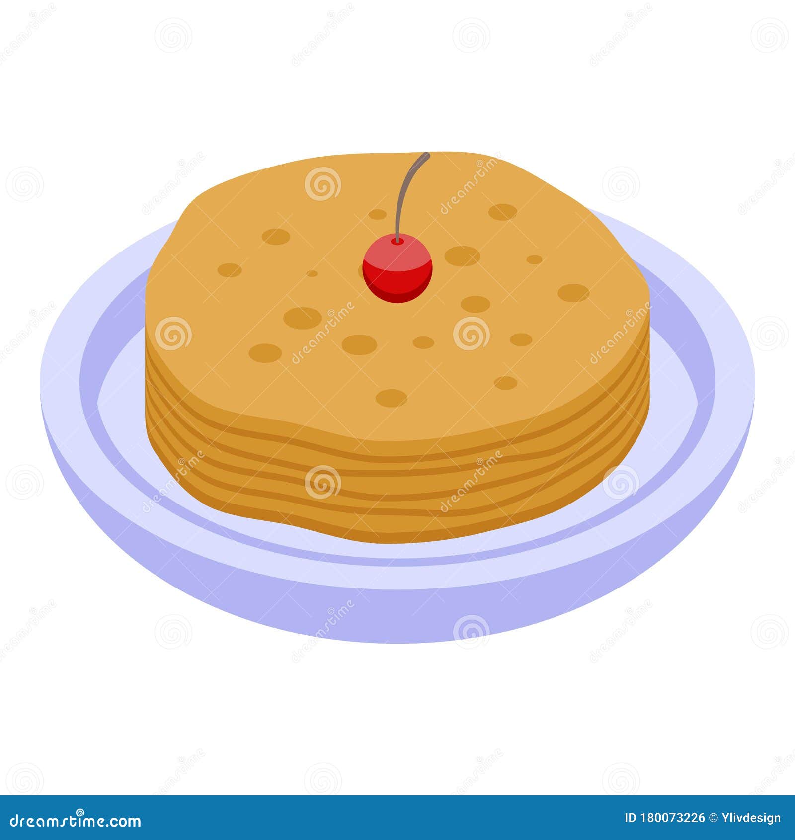 Pancake Icon, Isometric Style Stock Vector - Illustration of kitchen ...