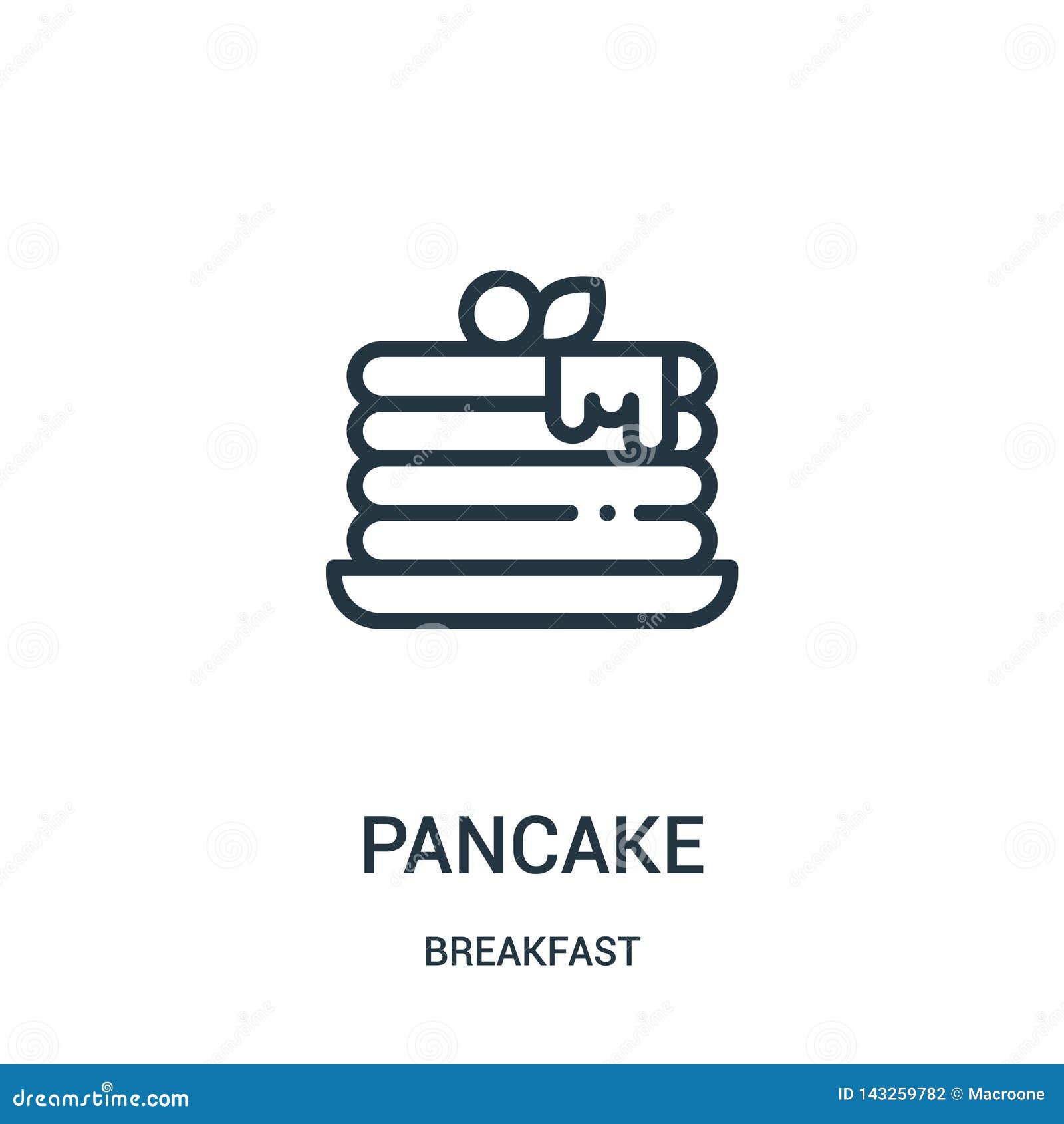 Pancake Icon Vector From Cafe Collection. Thin Line Pancake Outline ...