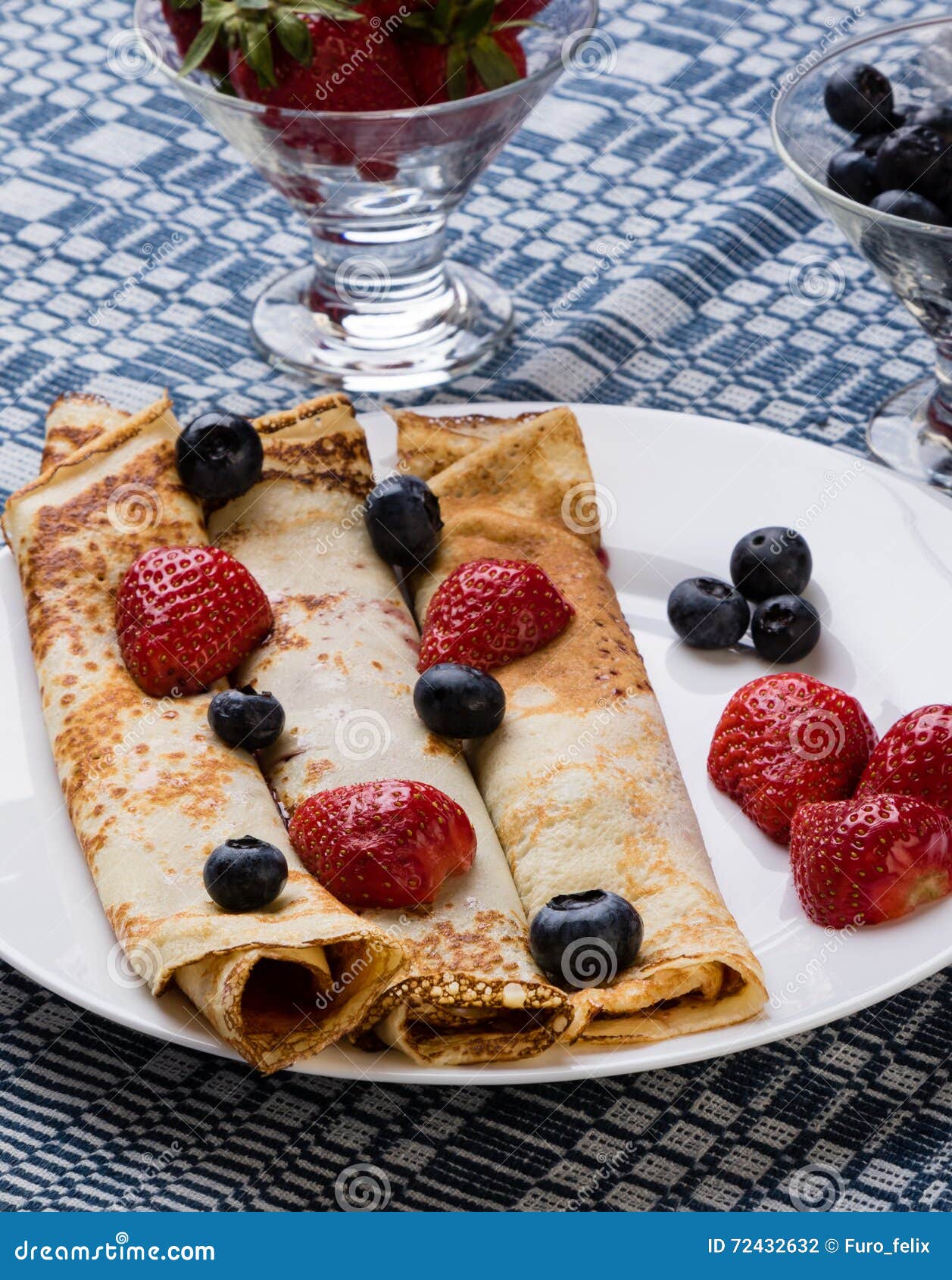 Pancake with jam stock photo. Image of dinner, butter - 72432632