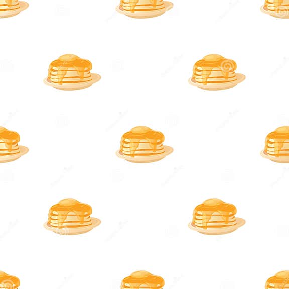 Pancake Pattern Seamless Vector Stock Vector - Illustration of seamless ...